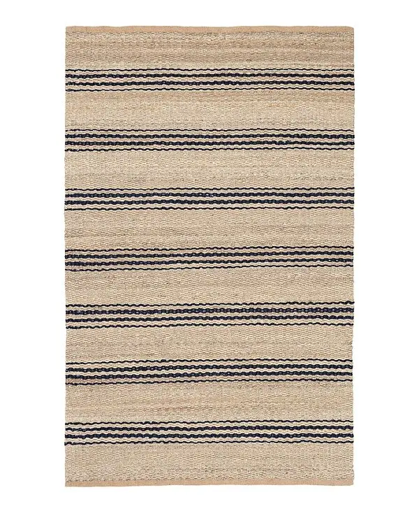 DASH & ALBERT Dash Albert Annie Selke Rda321 Jute Ticking Area Rug, 2'0x3'0 - Indigo