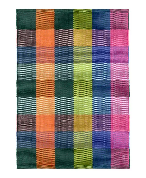 DASH & ALBERT BY ANNIE SELKE Dash Albert Annie Selke Da1798 Happy Plaid Indoor/outdoor Area Rug, 8'0x10'0 - Multi