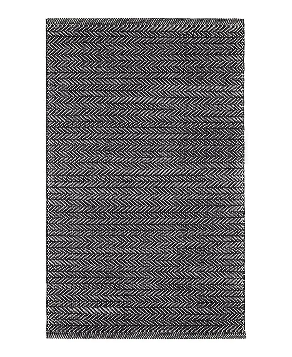 DASH & ALBERT Dash Albert Annie Selke Da971 Herringbone Indoor/outdoor Area Rug, 2'6x18'0 - Black