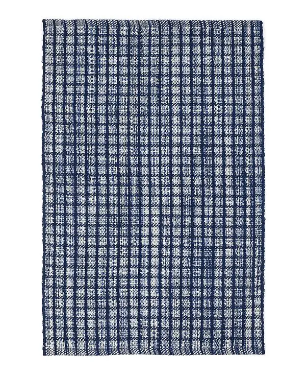 DASH & ALBERT Dash Albert Annie Selke Rdb326 Coco Indoor/outdoor Area Rug, 2'6x18'0 - Blue