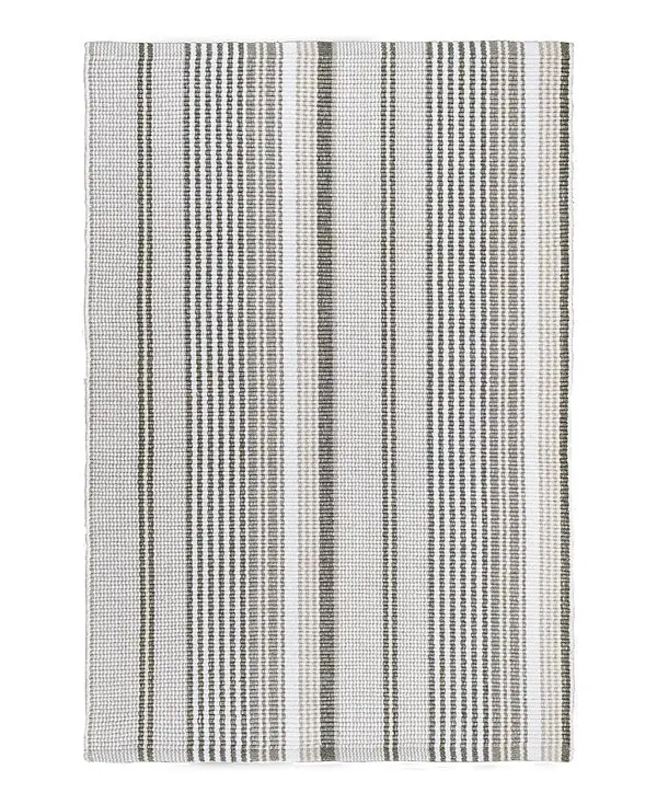 DASH & ALBERT BY ANNIE SELKE Dash Albert Annie Selke Da169 Gradation Ticking Indoor/outdoor Area Rug, 9'0x12'0 - Gray