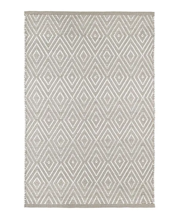 DASH & ALBERT BY ANNIE SELKE Dash Albert Annie Selke Rdb203 Diamond Indoor/outdoor Area Rug, 5'0x8'0 - Tan/ White