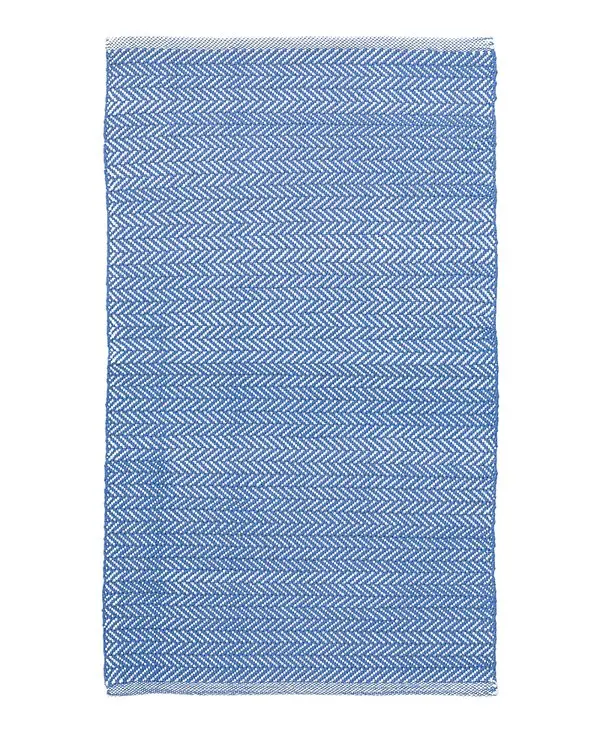 DASH & ALBERT BY ANNIE SELKE Dash Albert Annie Selke Da293 Herringbone Indoor/outdoor Area Rug, 8'0x10'0 - Blue/white