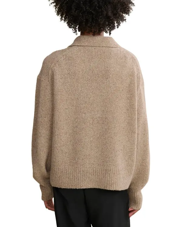 Jenni Kayne Burke Cashmere Polo Sweater - Camel Done