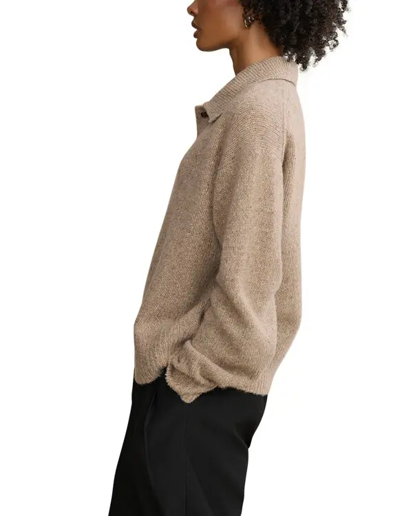 Jenni Kayne Burke Cashmere Polo Sweater - Camel Done