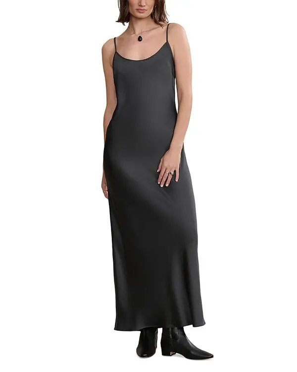 Jenni Kayne Cleo Satin Slip Dress - Slate