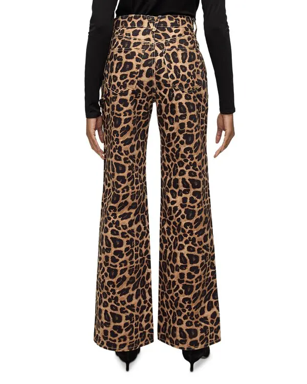 Veronica Beard Taylor High-rise Wide-leg Jeans - Washed Leopard