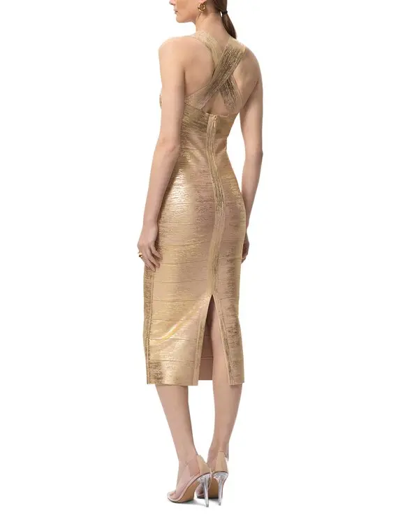 Herve Leger Foil Bodycon Dress