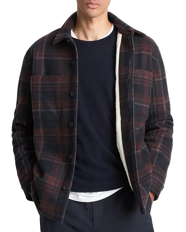 Vince Fleece Lined Shirt Jacket - Coastal Combo