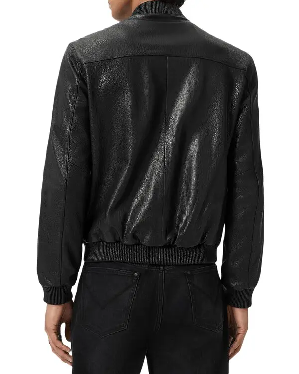 John Varvatos Xavier Pebbled Leather Jacket - Black