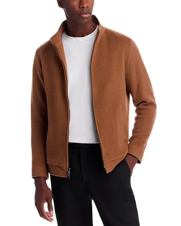 Peter Millar Crown Flex Merino Wool Bomber Jacket - Hazelwood