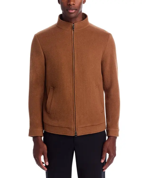 Peter Millar Crown Flex Merino Wool Bomber Jacket - Hazelwood