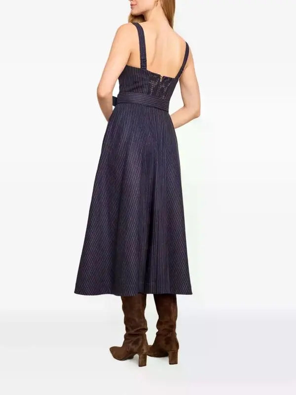 Cara Cara Calypso Pinstripe A-line Dress - Blue