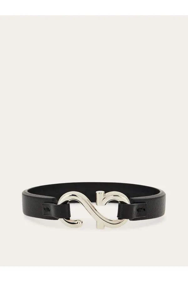 FERRAGAMO Gancini Hook Bracelet - Black