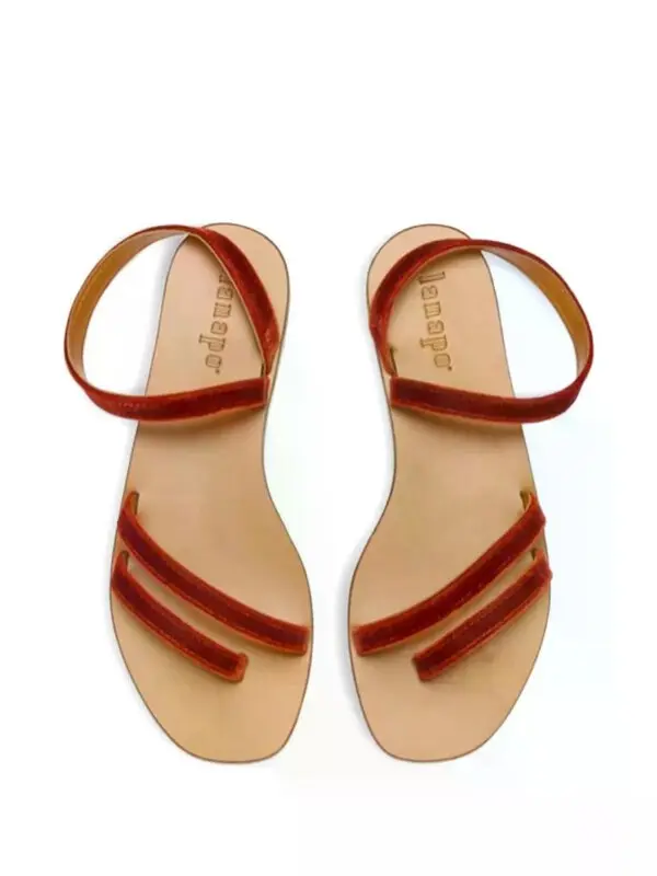 LANAPO Velvet Double-strap Sandals