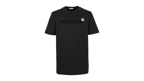 Moncler Flocked Logo T-shirt - Black