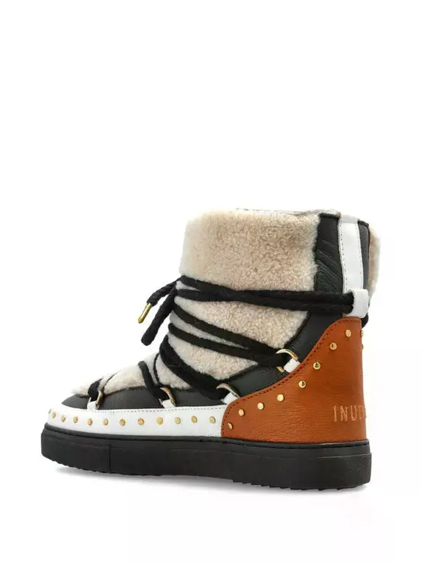 Inuikii Lace-up Studded Boots - Neutrals