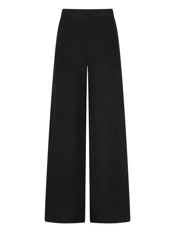 Max Mara Elastic-waist Palazzo Pants - Black