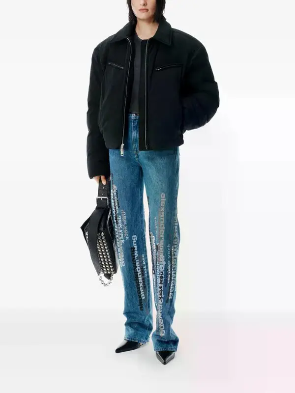 Alexander Wang Logo-print Jeans - Blue