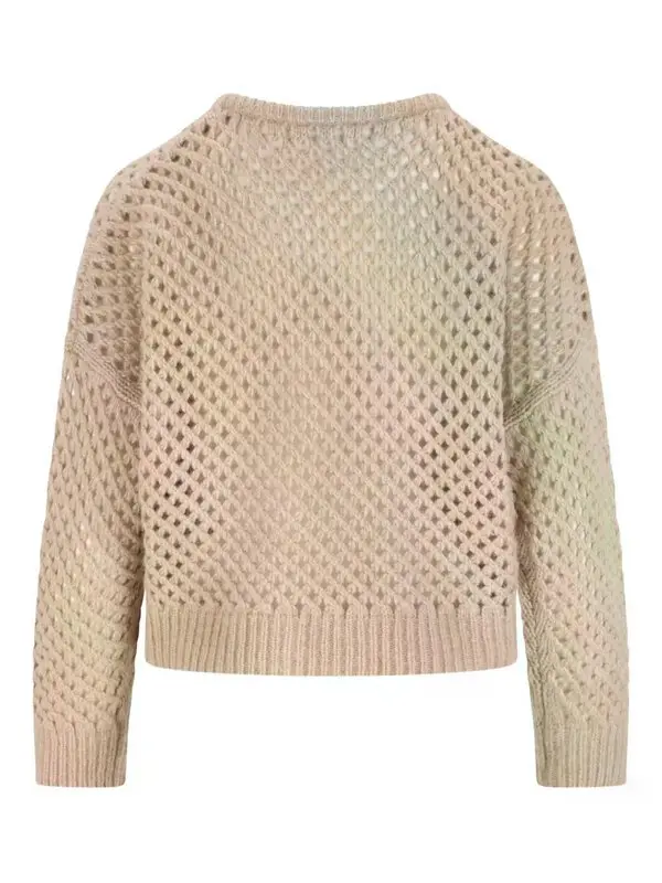 Max Mara Lattice-knit Sweater - Neutrals