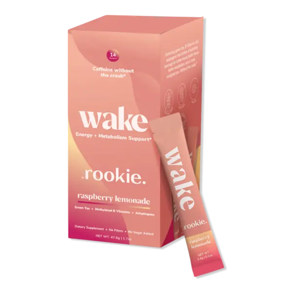 ROOKIE WELLNESS Wake: Natural Energy And Metabolism Support Raspberry Lemonade