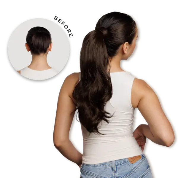 INH HAIR Jordynn Pony - Dark Brown