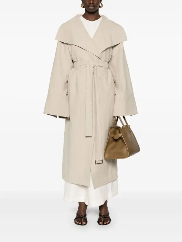 TOTEME Signature Linen Coat - Beige
