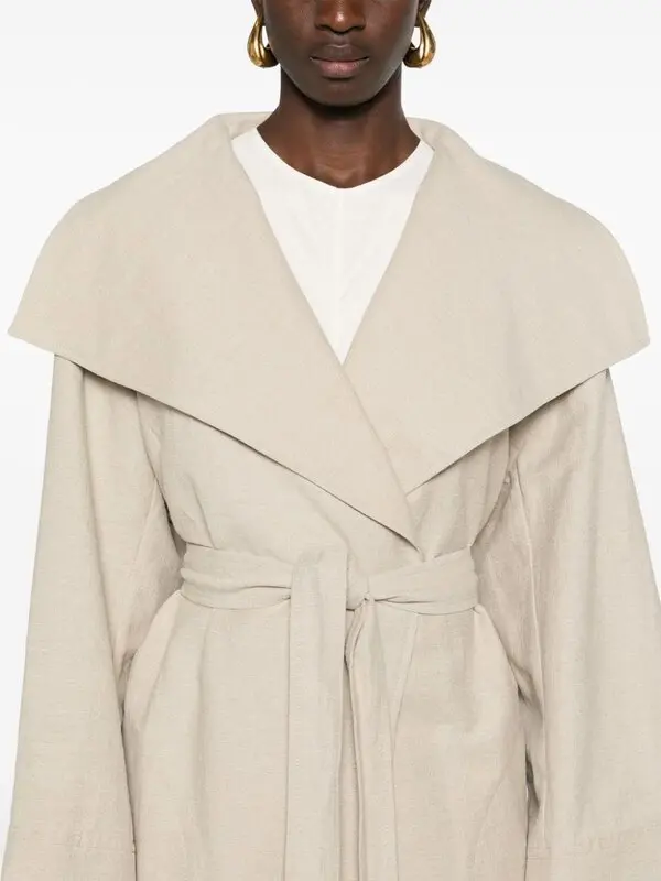 TOTEME Signature Linen Coat - Beige