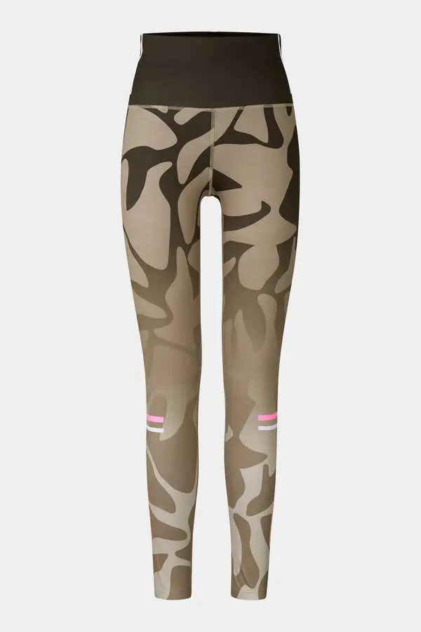 Bogner Tamira Camouflage Tights - Khaki/beige