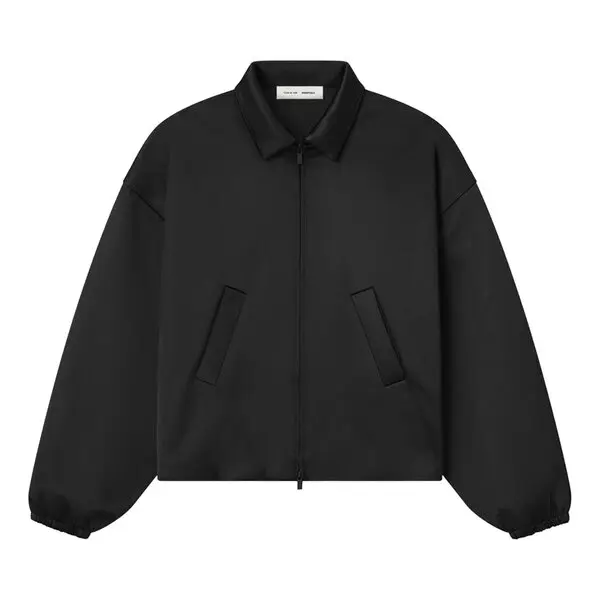 Fear Of God Bonded Satin Zip-up Bomber Jacket - Black