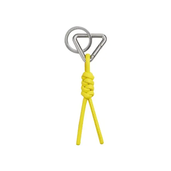 Bottega Veneta Triangle Knot Key Ring - Yellow