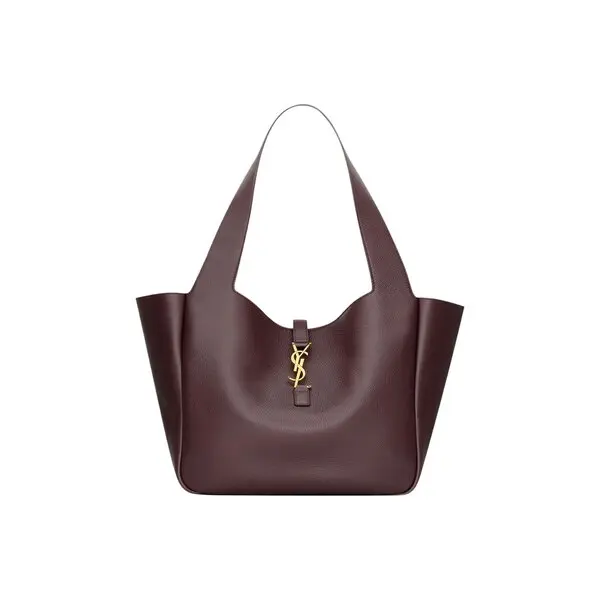 Saint Laurent Le 5 À 7 Bea Bag In Grained Leather - Brown