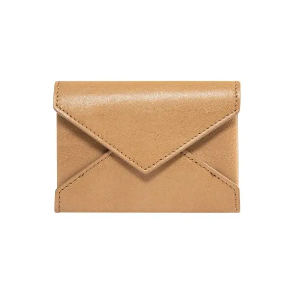 Saint Laurent Letter Card Case 'natural - Tan