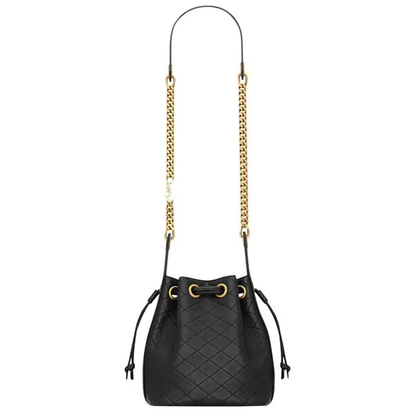 Saint Laurent Cassandre Bucket Bag - Black