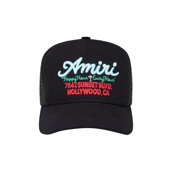 Amiri Neon Lights Trucker Cap - Black
