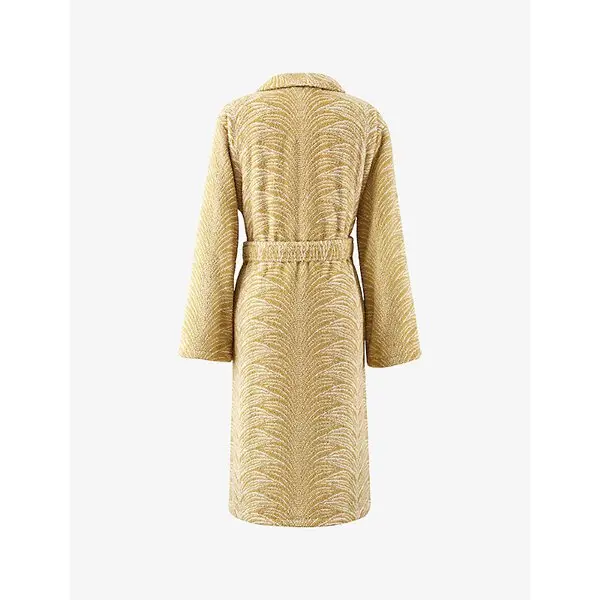 YVES DELORME Pollen Abstract-pattern Cotton-jacquard Bathrobe