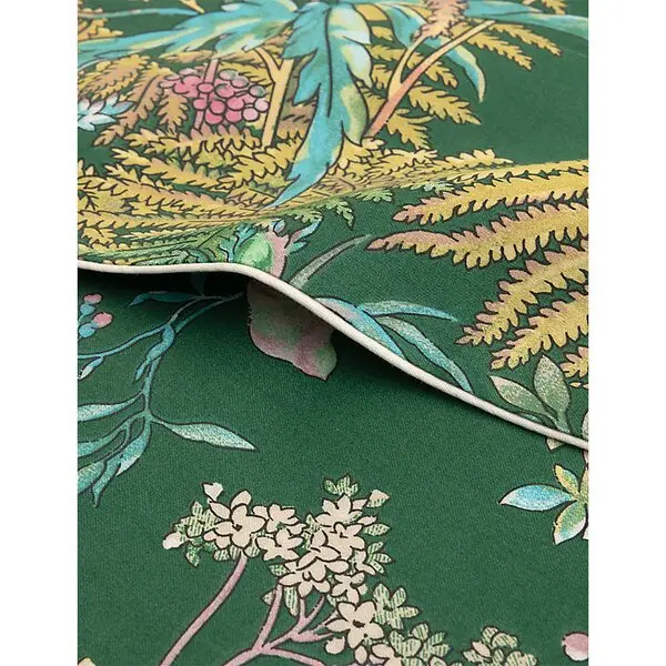 YVES DELORME Contes Floral-print Cotton-sateen Flat Sheet