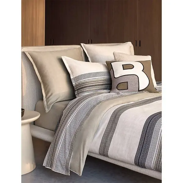 BOSS Modernist Stripe-print Cotton Pillowcase