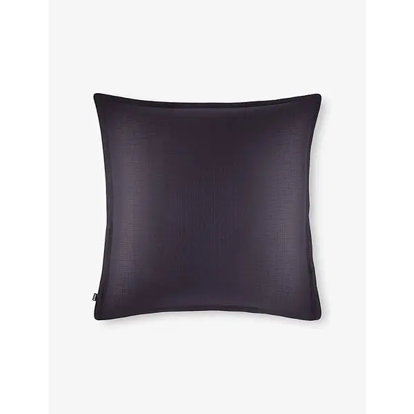 BOSS Lattice Cotton Pillowcase - Carbon