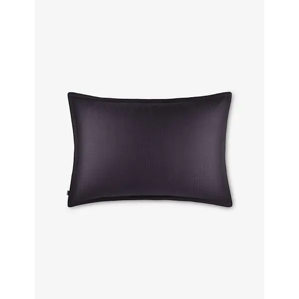 BOSS Lattice Rectangle Cotton Pillowcase - Carbon
