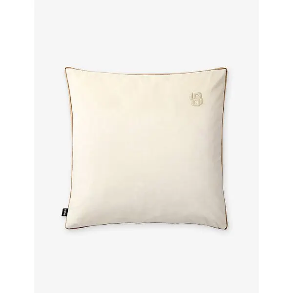 BOSS B Velvet Square Velvet Cushion Cover - Almond