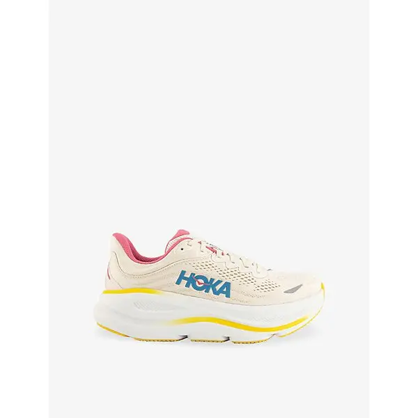 Hoka Bondi 9 Mesh Trainers - Alabaster Birch F