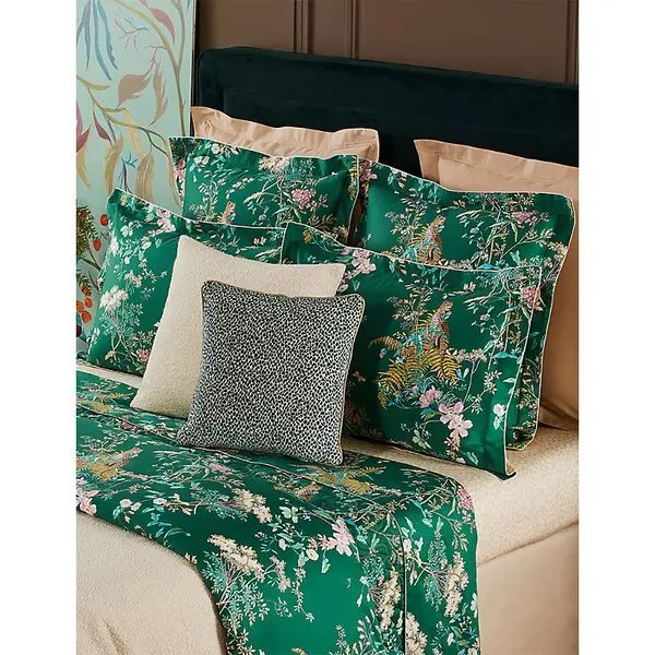 YVES DELORME Contes Floral-print Cotton-sateen Oxford Pillowcase 50cm X 75cm - Multicoloured