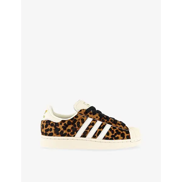 Adidas Superstar Ii Woven Trainers - Leopard Cream White Gold