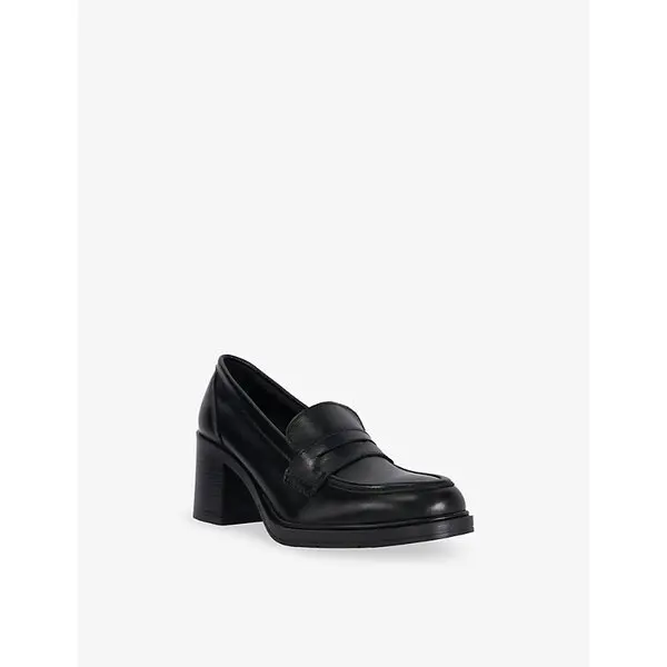 DUNE Leather Heeled Loafers
