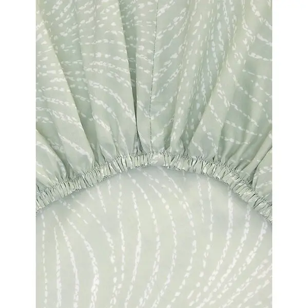 YVES DELORME Pollen Abstract-print Cotton-batiste Fitted Sheet