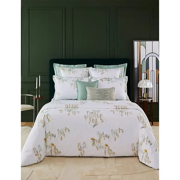 YVES DELORME Pollen Floral-print Cotton-batiste Oxford Pillowcase 50cm X 75cm - Multicoloured