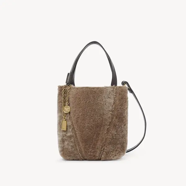Chloé Small Spin Shearling Tote Bag