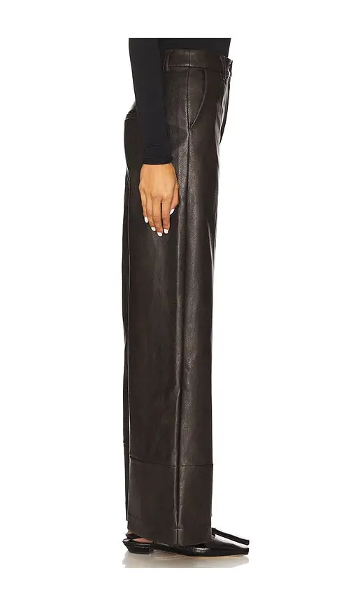 Bardot Marlowe Faux Leather Pant - Dark Choco