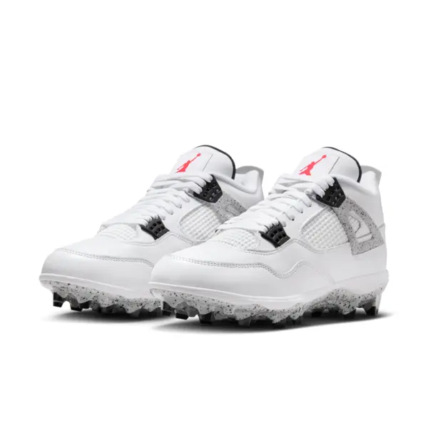 JORDAN 4 Retro Td Football Cleats - White